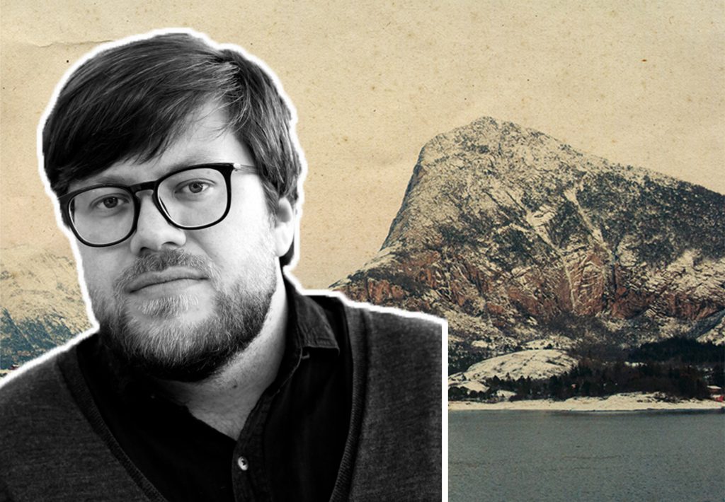 I bokhylla: Forfattar Michael Rindahl vaks opp i ein heim utan bøker