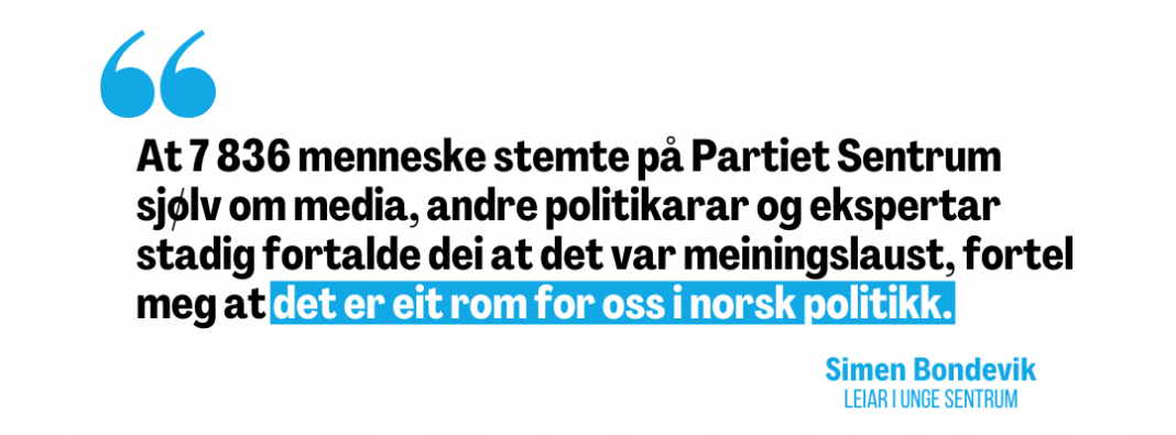 «Det er ikkje enkelt å starte eit nytt politisk parti i Noreg» - Framtida